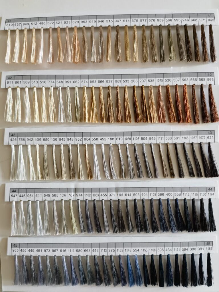 Polyester Thread Color Card - Leading Sewing /Embroidery Supplies ...